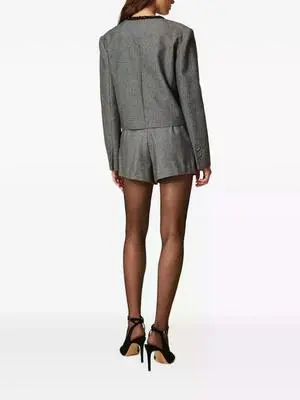 TWINSET Chevron Wool Blend Shorts