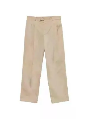 Drole De Monsieur Pleated Straight-leg Trousers - Neutrals
