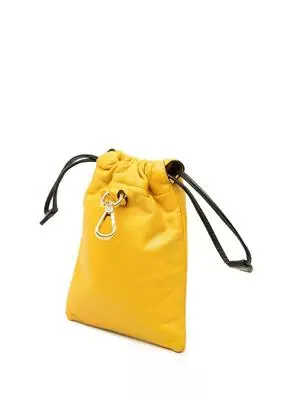 Fendi 2010-2026 Nappa Logo Neck Phone Pouch Yellow