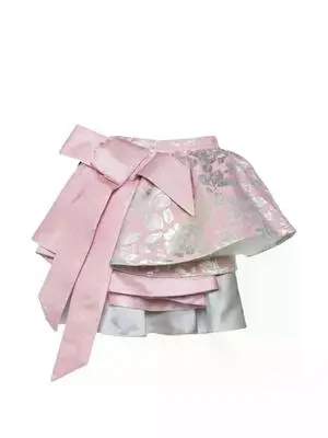 AUGUST BARRON Bow-detail Layered Midi Skirt