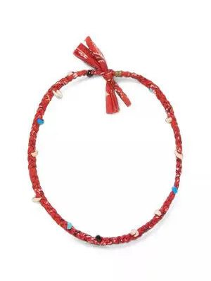 Alanui Bandana Cowrie-shell Necklace - Red