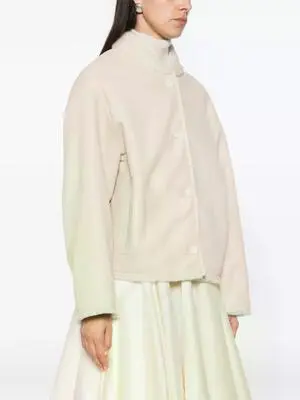 YVES SALOMON Leather Button-up Jacket