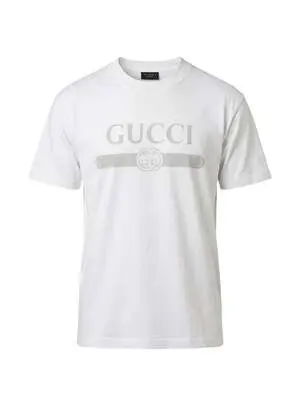 GUCCI Interlocking G Print Crewneck T-shirt - Bianco