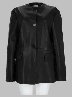 ALYSI Leather-cotton Jacket