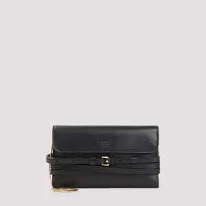 Moschino Leather Belted Clutch Bag - Black