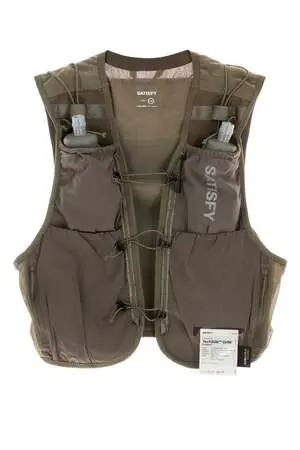 Satisfy Satin-feel Dove Stretch Nylon Mini Vest For - Grey