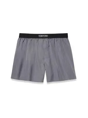 TOM FORD Cotton Logo Shorts For - Grey