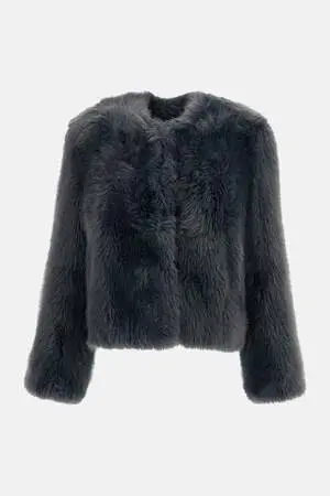 STAND STUDIO Halle Faux Fur Jacket - Multicolor