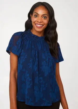 ABBEY GLASS Quinn Blouse - Navy