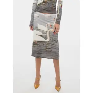 TYLER MCGILLIVARY Dottie Midi Skirt - Swan