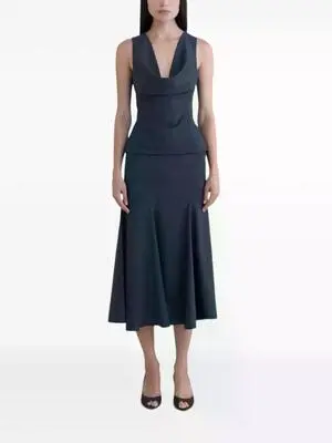BELLE ANNA Spiral Midi Skirt