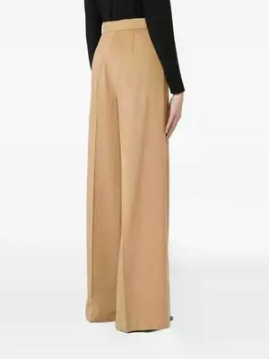 Max Mara Wide Sable-look Camel Trousers Camel