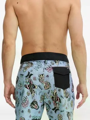 Hurley Graphic-print Board Shorts - Blue