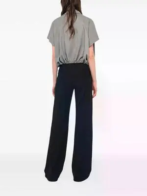 Norma Kamali Flat-front Wide-leg Trousers