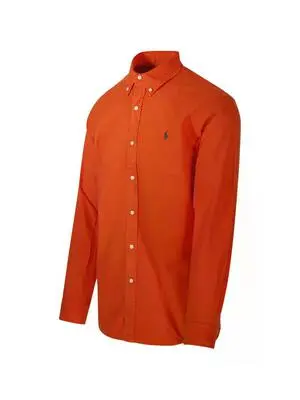 RALPH LAUREN COLLECTION Embroidered-logo Button-down Shirt