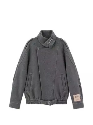 SOLOTRE Belted Asymmetric-zip Jacket