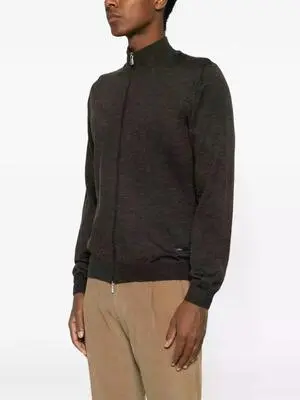 ENRICO MANDELLI Zip-up High-neck Cardigan