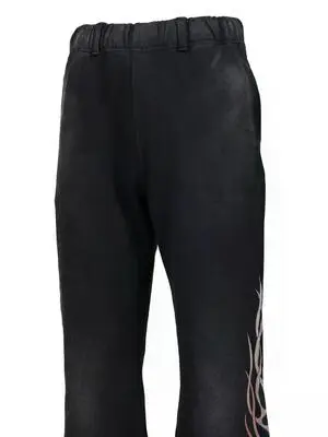 KAMIYA Flame-print Bootcut Track Pants