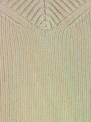 Soft Goat V-neck Ribbed Sweater
