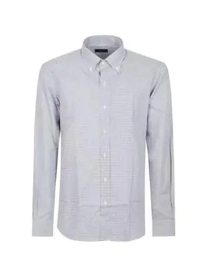 FAY Check-pattern Button-down Shirt