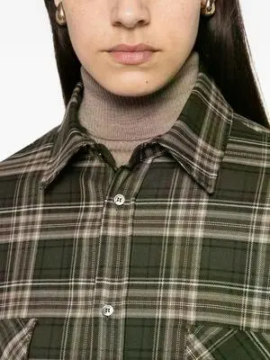 NINA 14.7 Check-pattern Flap-pocket Shirt