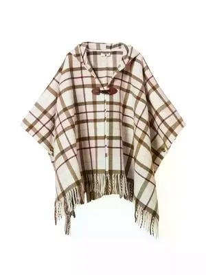 TWINSET Check-print Hooded Cape - Neutrals