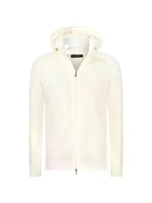 GRAN SASSO Ribbed-knit Hooded Jacket