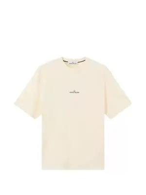 STONE ISLAND 2100001 Organic Cotton Jersey Regular-fit T-shirt With ‘mud’ Print - Neutrals