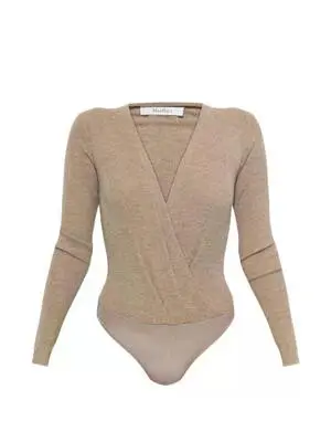 Max Mara Cashmere Yarn Sweater Bodysuit Sand - Neutrals