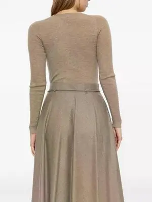 Max Mara Cashmere Yarn Sweater Bodysuit Sand