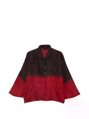 RAGA Gradient-effect Crinkled Jacket - Brown