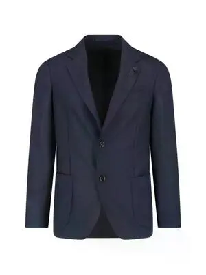 LARDINI Virgin Wool Blazer - Blue