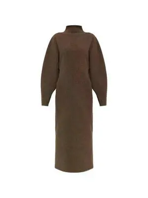 Max Mara Wool And Cashmere Jersey Dress Mud