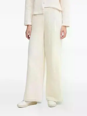 Dkny Ribbed-knit Wide-leg Trousers