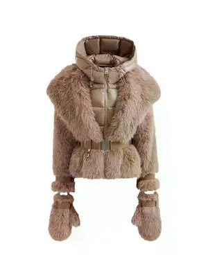 Rudsak Chloe Belted Faux-fur Jacket - Neutrals