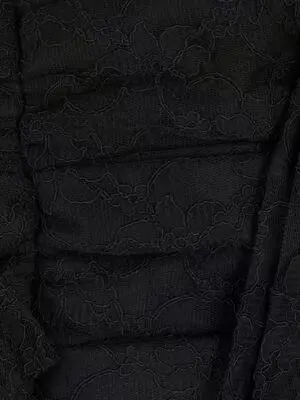 Comme Des Garçons Lace-overlay Ruffled Jacket