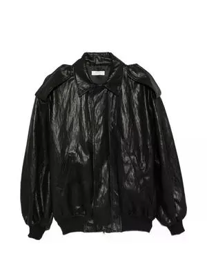 NINA 14.7 Crinkled Epaulette Bomber Jacket