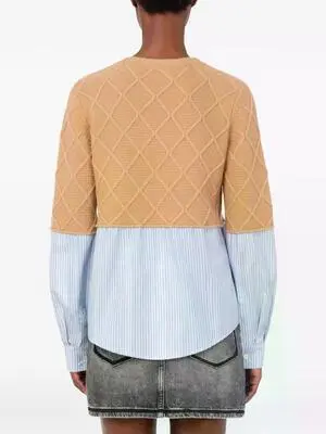 Moschino Diamond-quilted Layered Sweater