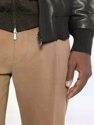 BERWICH Retro Long Pleated Straight-leg Trousers
