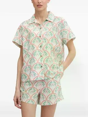 Hurley Palm Tree-print Shirt - Neutrals
