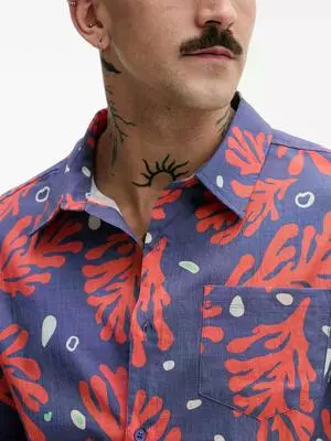 Hurley Coral-print Short-sleeve Shirt
