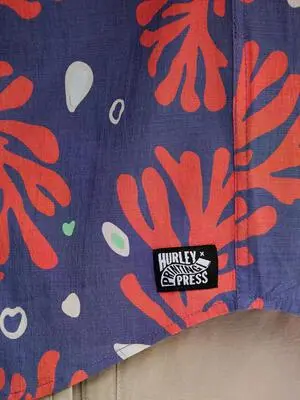 Hurley Coral-print Short-sleeve Shirt