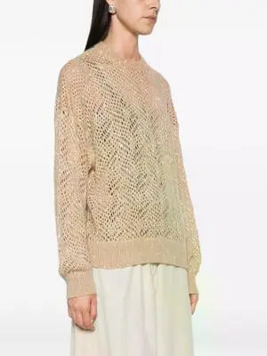 Brunello Cucinelli Sequin-embellished Open-knit Sweater