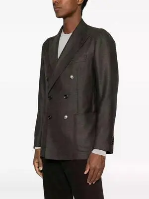 Tagliatore Double-breasted Micro-patterned Jacket