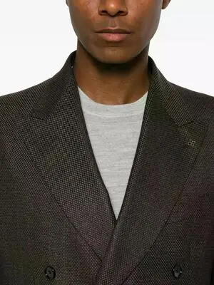 Tagliatore Double-breasted Micro-patterned Jacket