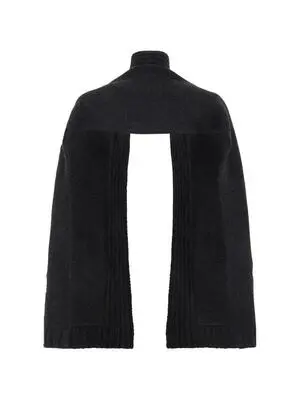 MOORER Ribbed-knit Pocket Scarf
