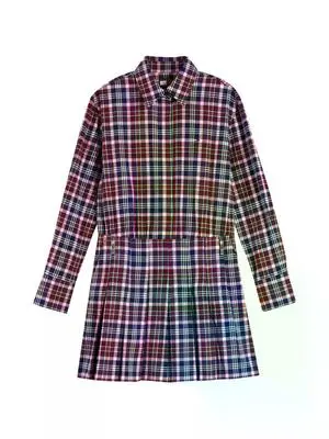 Tommy Hilfiger Check-print Pleated Mini Dress