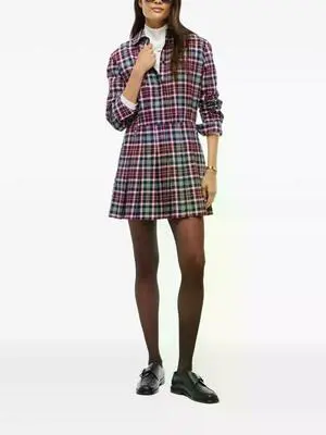 Tommy Hilfiger Check-print Pleated Mini Dress
