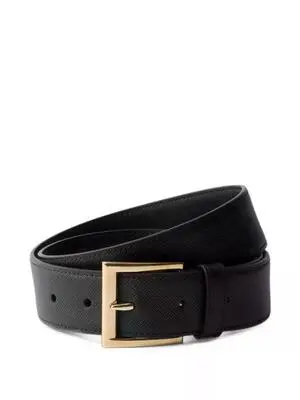 PRADA Saffiano Leather Belt - Black