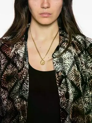 RAGA Geometric-print Velvet Jacket
